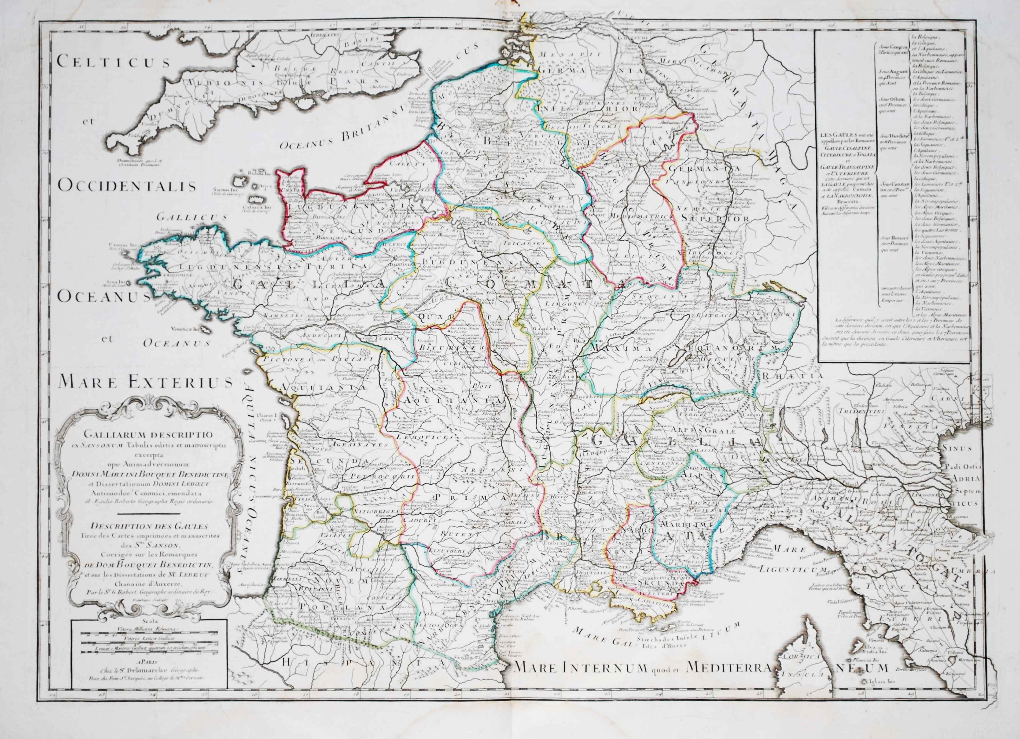[Lot of 3 maps of France] - Old map by Guillaume de l' Isle