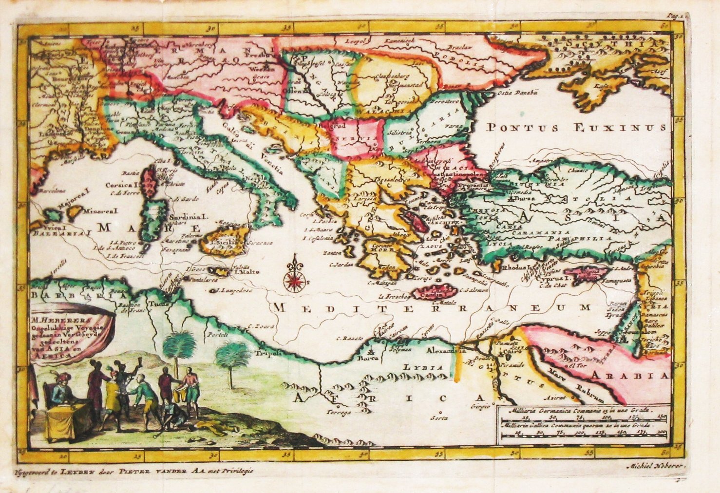[ a lot of 3 maps of the Mediterranians] La Mer / Mediterranee divisee ...