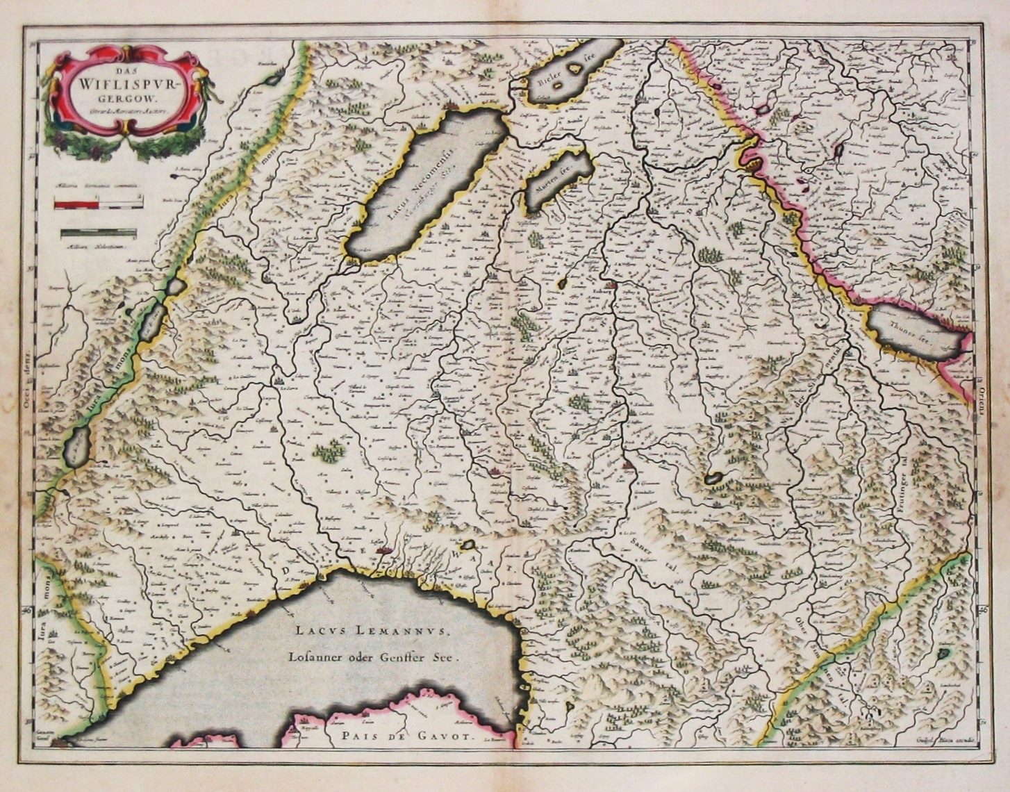 [Lot of 3 maps of the lake of Neuchatel] COVENS, J. & MORTIER, C ...