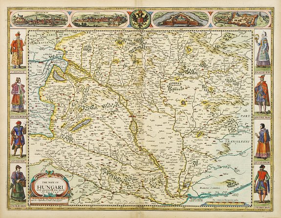 The mape of Hungari newly augmented by John Speede. - Old map by SPEED ...
