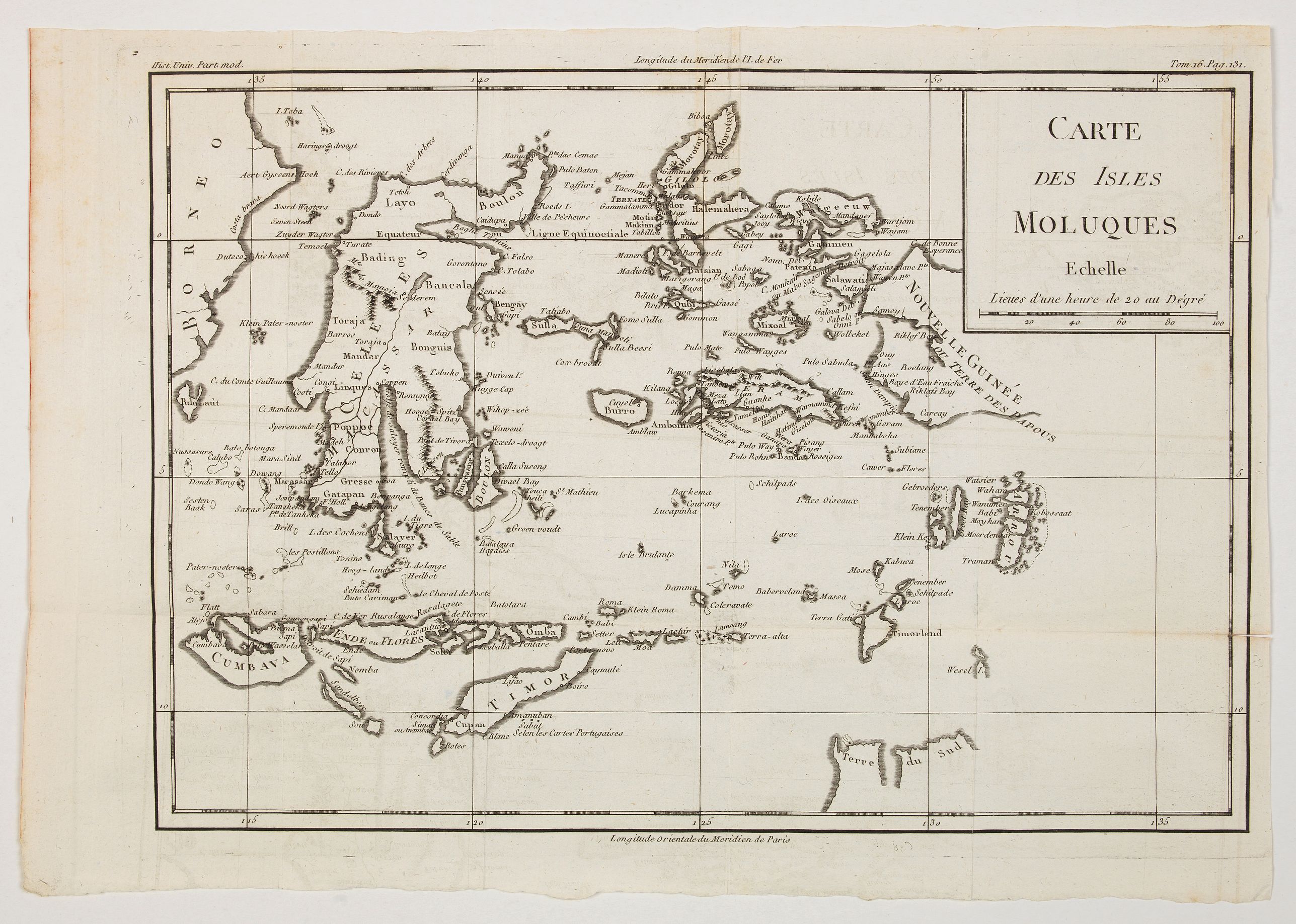 Carte des Iles Moluques. - Old map by BRION DE LA TOUR.