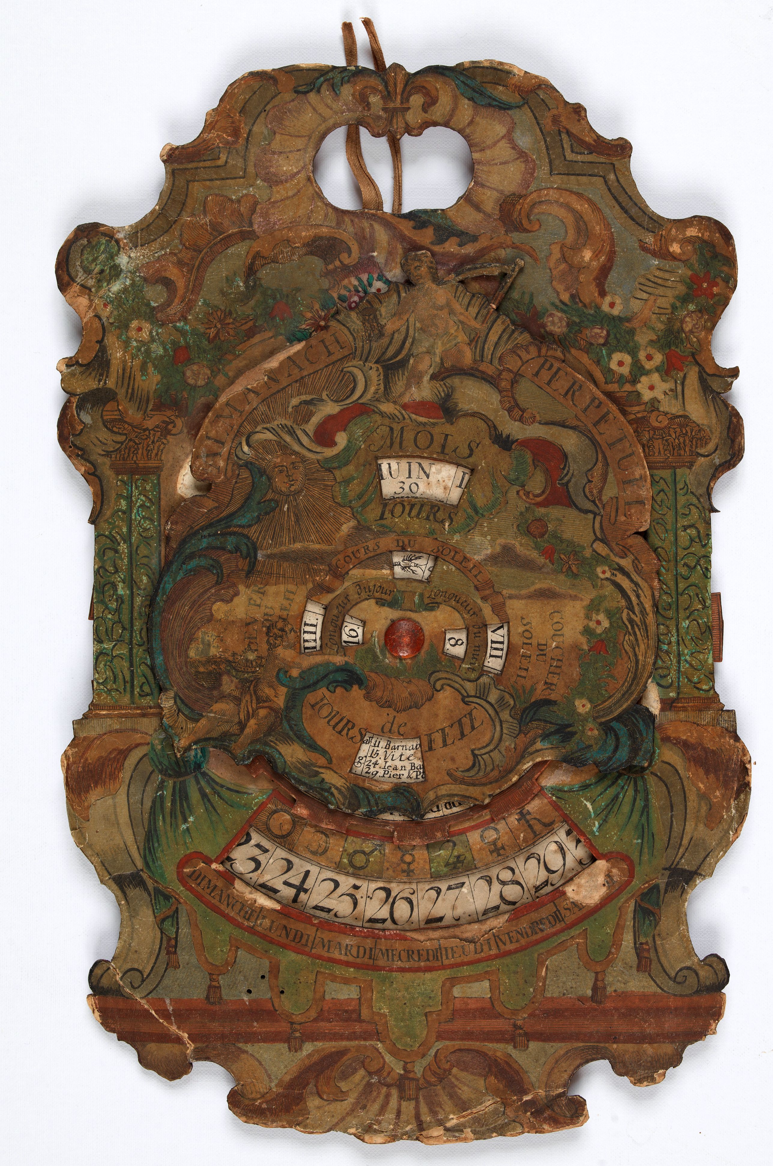 [Perpetual Almanac.] - Old map by HENNING, Christofle Daniel.