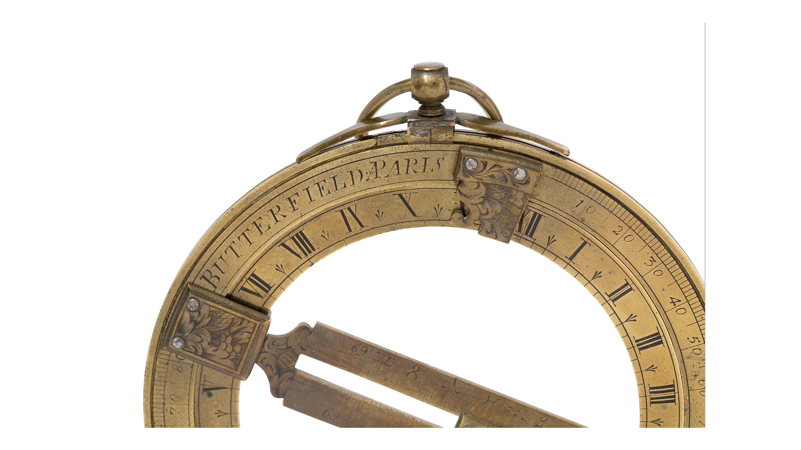 A Michael Butterfield brass universal equinoctial ring dail. - Old map ...