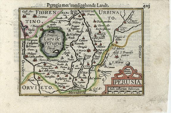 Perusia - Old map by LANGENES, B.