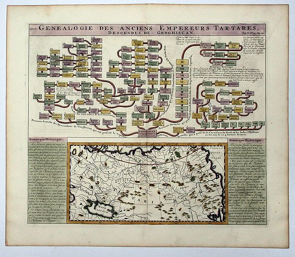 [Genghis Khan] Genealogie des Anciens Empereurs Tartares, descendus de ...