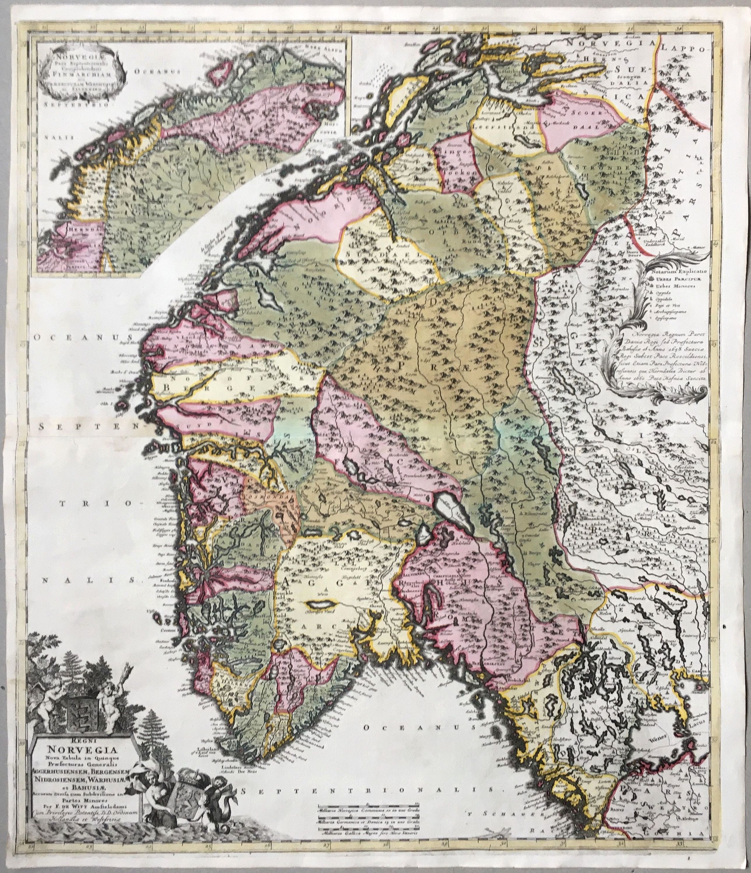 Regni Norvegia, Nova Tabula in quinque Praefecturas Generalis ...