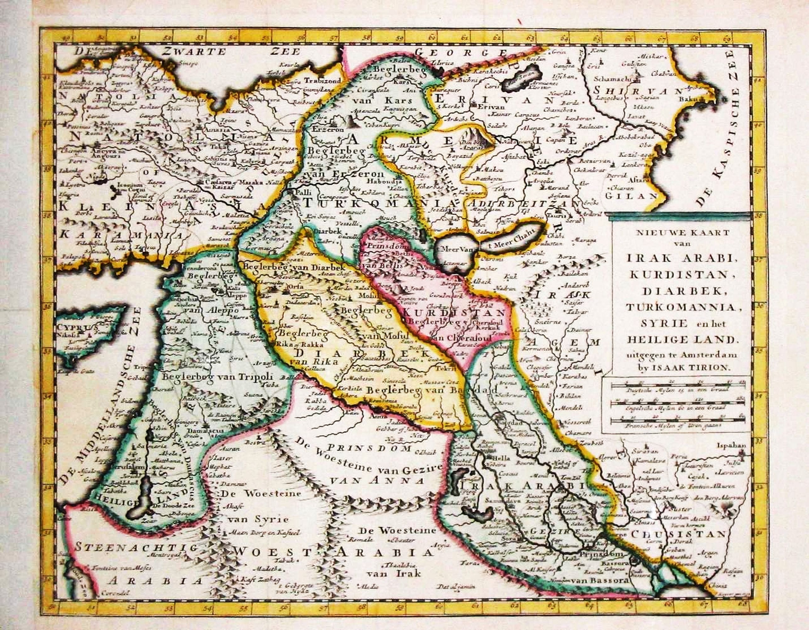 Map of the Near East. / plus Sanson's and Bonne's maps of the Near East ...