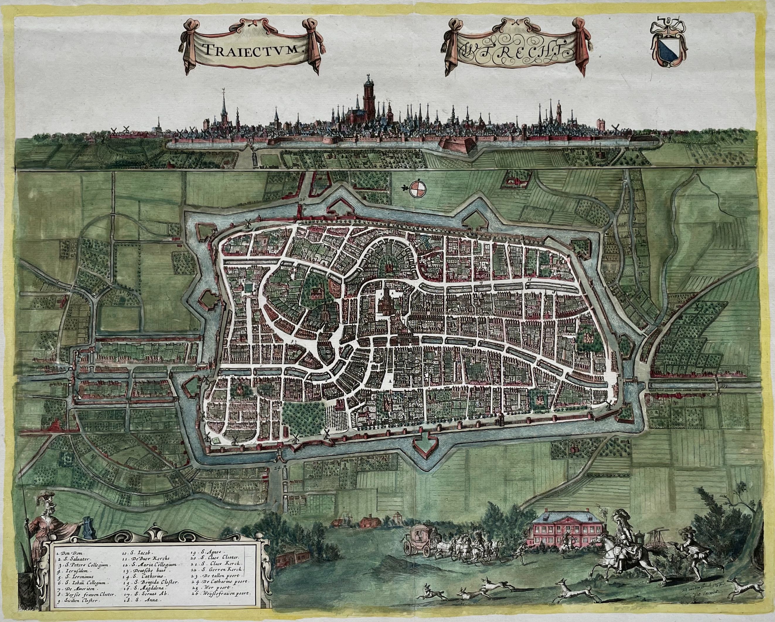 Traiectum Wtrecht. - Old map by AVEELE, Johan Jacobsz van den.