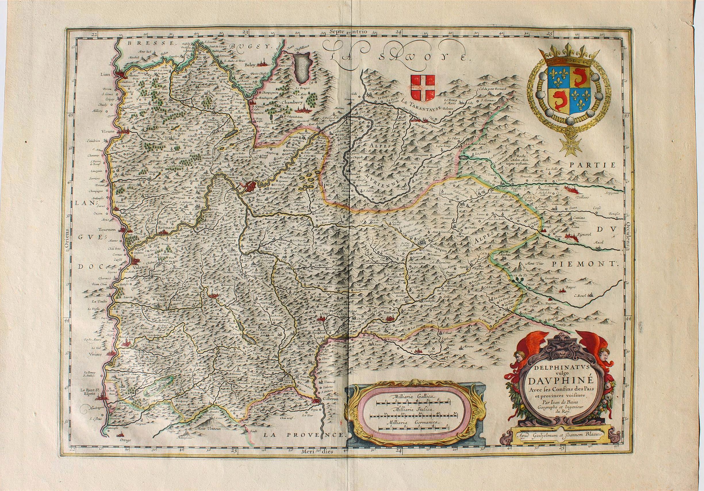 [A map of Dauphiné] - Old map by BLAEU, W.
