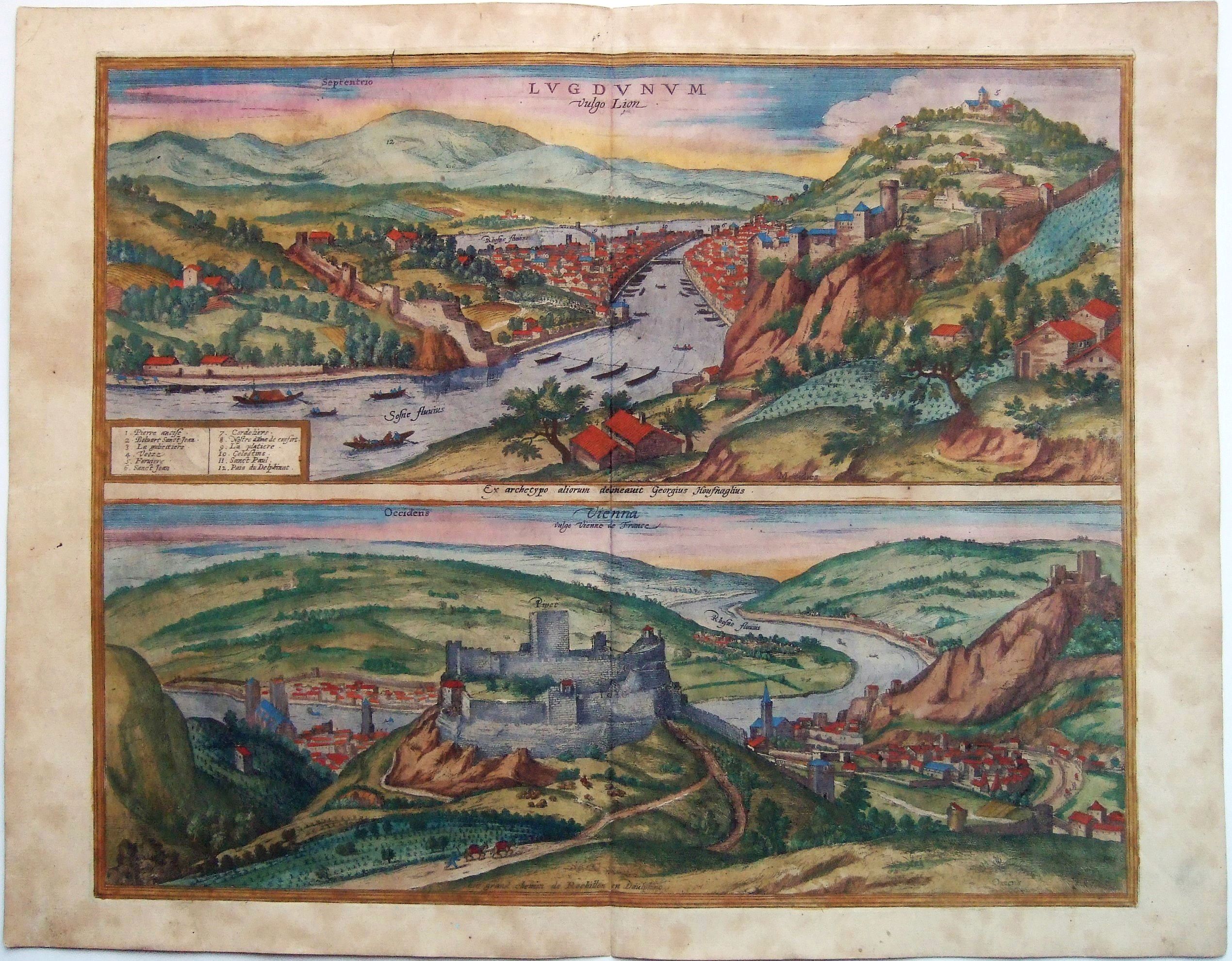 Lyon & Vienne. - Lugdunum vulgo Lion [on sheet with] Vienna vulgo ...