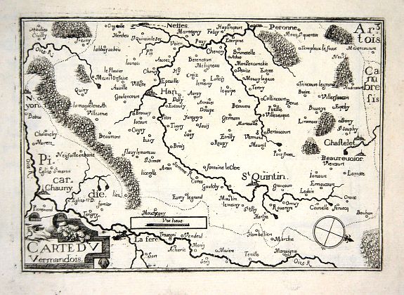 CARTE DU VERMANDOIS - Old map by TASSIN, N./BEREY, N.