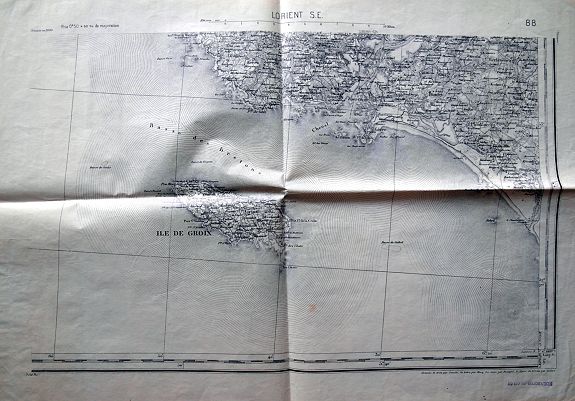 ( chart of Île de Groix ) - Old map by GAUCHÉ / HACQ / BEAUPRÉ / GODART