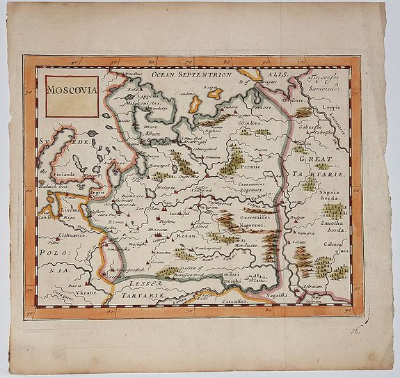 Moscovia. - Old map by MOORE, Jonas