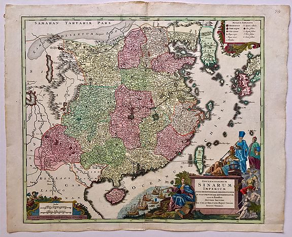 Opulentissimum Sinarum Imperium. - Old map by SEUTTER, M. Opulentissimum Sinarum Imperium. - Old map by SEUTTER, M.