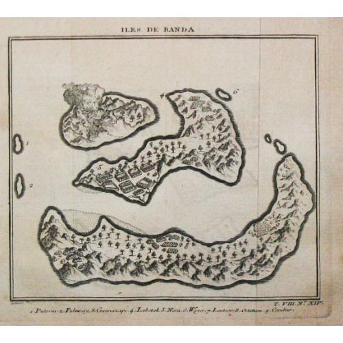 A small map the islands of Banda. / plus 3 other maps of the Moluccos ...