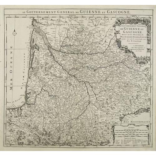 Le Gouvernement General de Guienne et Gascogne. . . - Old map by COVENS ...