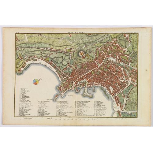Plan de Naples. - Old map by LALANDE
