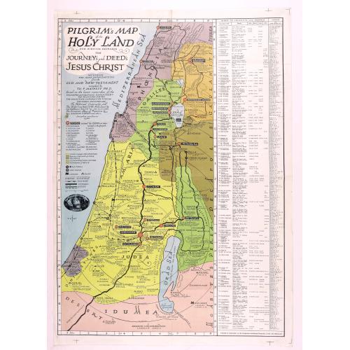 Pilgrim's Map of the Holy Land. . . - Old map by THE CARPENTER'S WORKSHOP.
