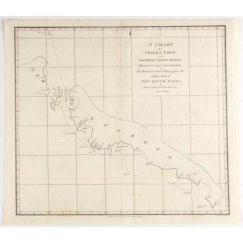 A Chart of a Track of Land in the Southern Pacific Ocean, Discovered by ...