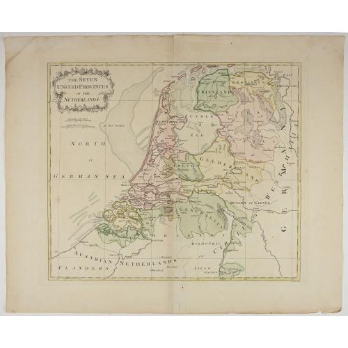 Seven united provinces of the Netherlands. - Old map by LODGE, J.