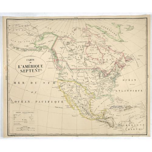 [2 maps] Carte de L'Amerique Septent. [together with] Carte de L ...