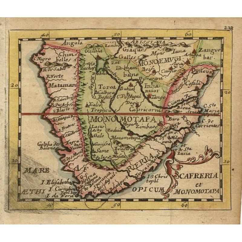 Cafreria et Monomotapa. - Old map by DUVAL,P. / HOFFMAN, J.