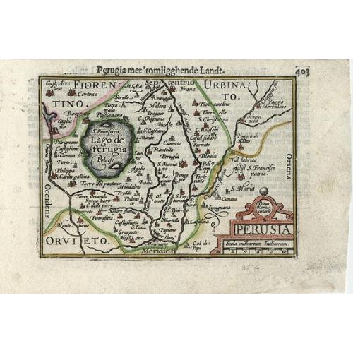 Perusia - Old map by LANGENES, B.