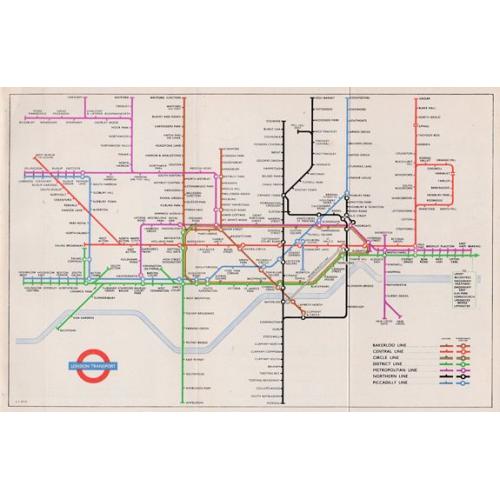 1953 Harry Beck London Underground map. - Old map by BECK, H.