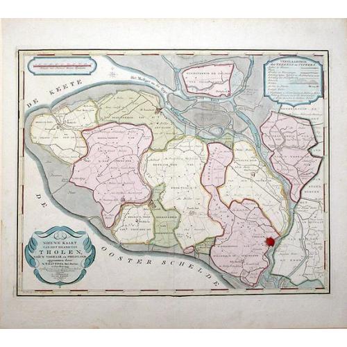 Nieuwe Kaart van het Eilanden van Tholen, by W.T. Hattinga. - Old map ...