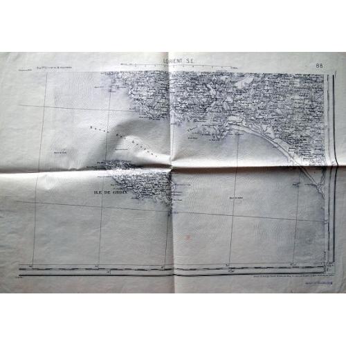 ( chart of Île de Groix ) - Old map by GAUCHÉ / HACQ / BEAUPRÉ / GODART