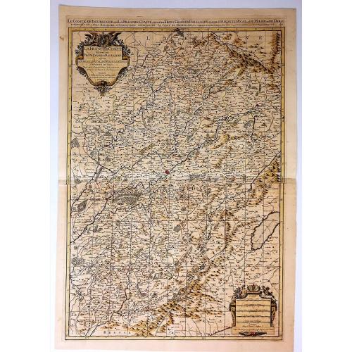 La Franche Comte Divisee en Trois Grands Ballages. - Old map by JAILLOT, A.
